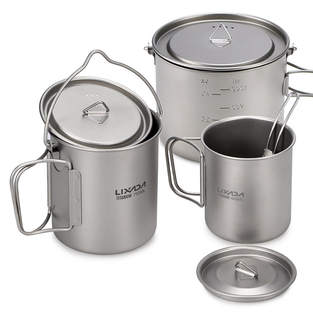 Lixada 900ml Titanium Cup Pot Ultralight Portable ... – Grandado