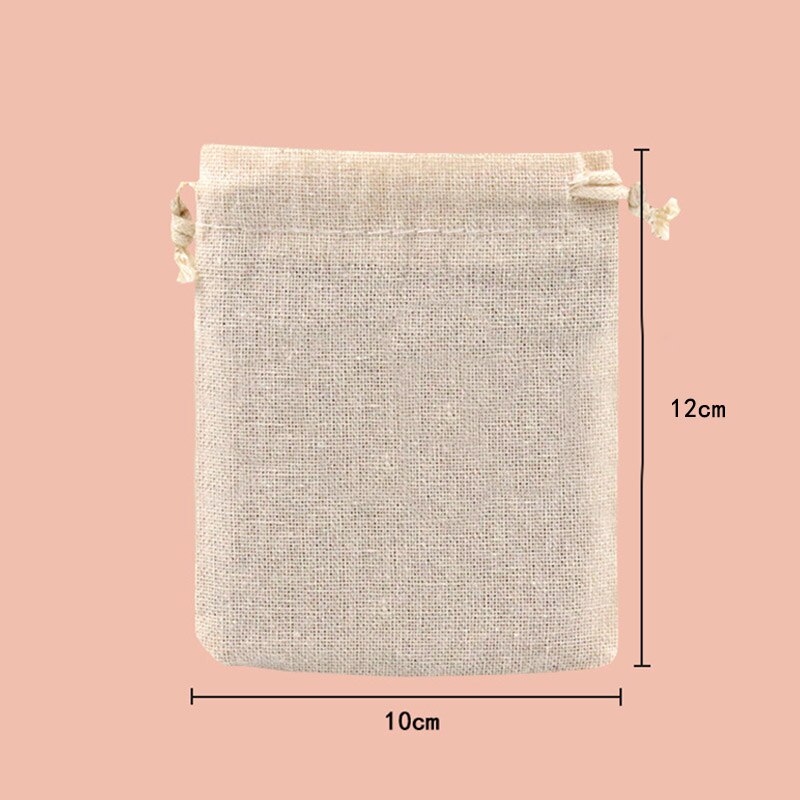 10pcs Cotton Sacks Jute Bags Natural Burlap Candy ... – Grandado