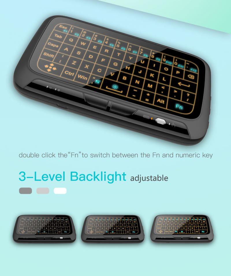 H18 2.4GHz Mini Wireless Keyboard Full Touchpad Ba... – Vicedeal