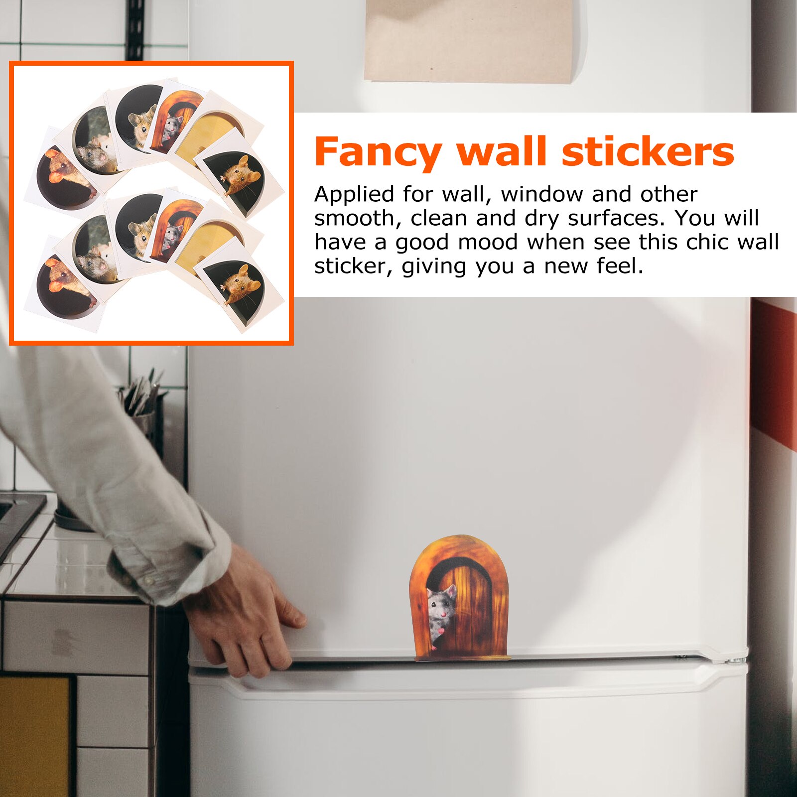 30Pcs Hole Wall Art Sticker Animal Decal Hole Back... – Grandado