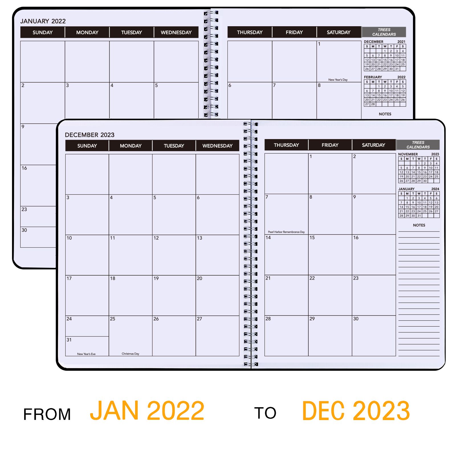 Daily Calendar Planner Notebook 2022-2023 Weekly a... – Grandado
