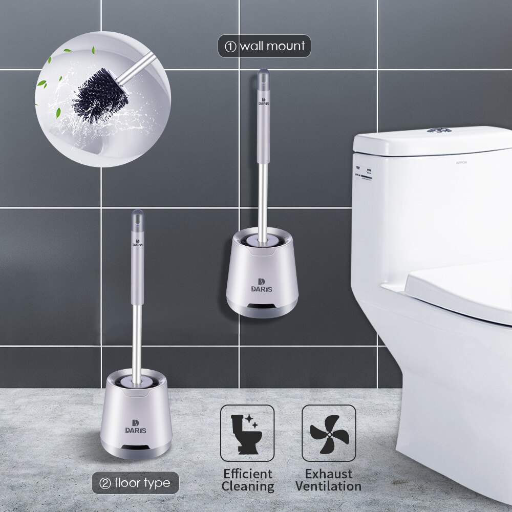 Lange Handvat Wc-Borstel Siliconen Wc Borstels Voo... – Grandado