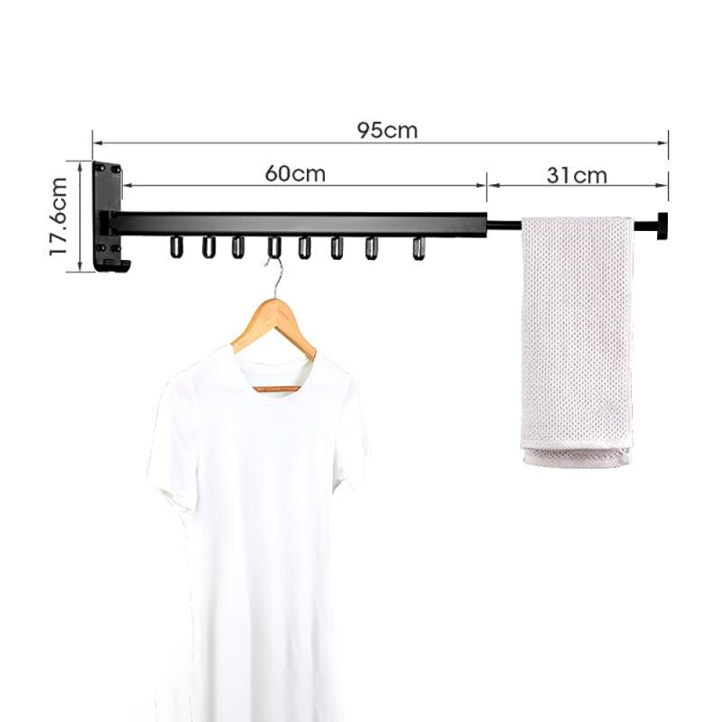 Wall-Mounted Invisible Folding Clothes Hanger Balc... – Grandado