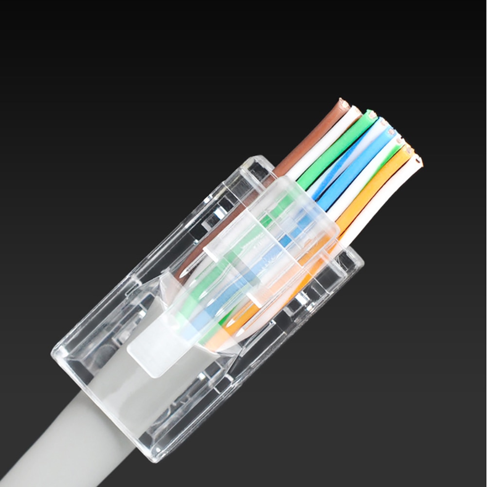 50Pcs CAT6 Connector Plugs EZ RJ45 Network Cable M... – Grandado