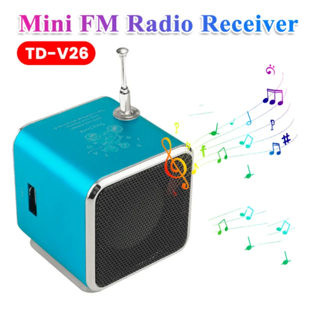 Td -v26 mini digital fm-radiohögtalare bärbar fm-r... – Vicedeal