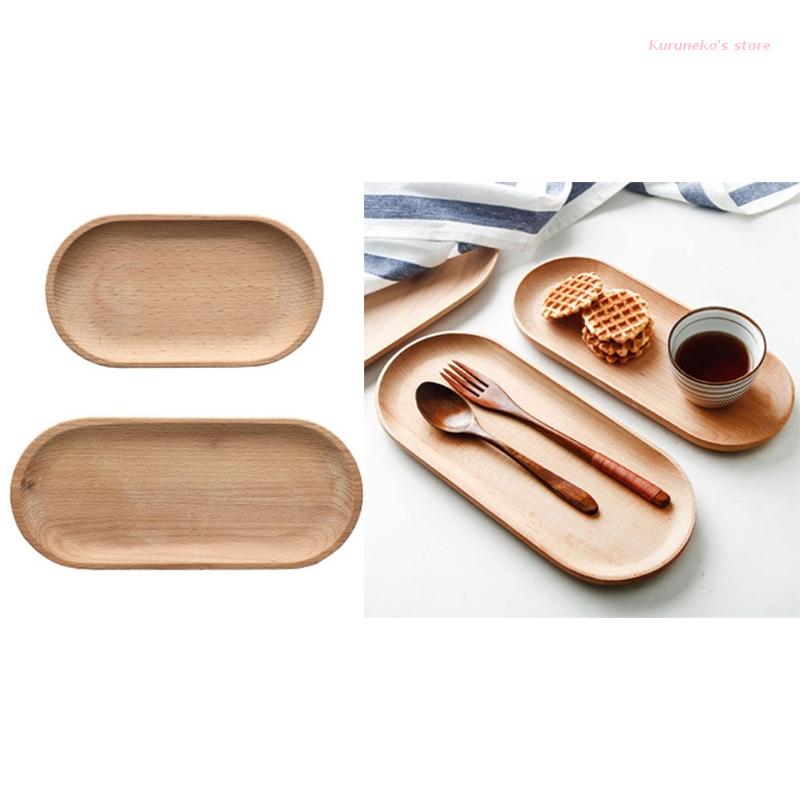 Mini plateau de rangement ovale en bois, petit pla... – Grandado