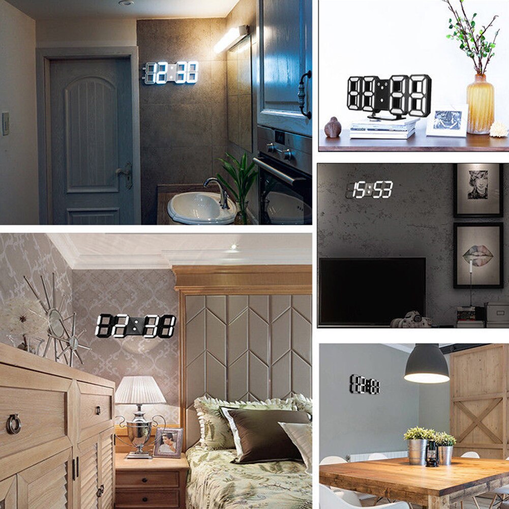 SDYDAY Digital Clock Wall Mount Three Dimensional ... – Vicedeal