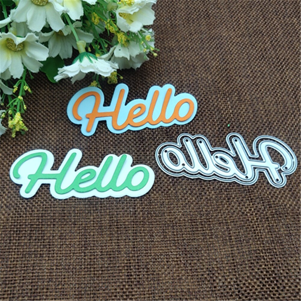 Hello Letter Words lace Card Border Metal Cutting ... – Grandado