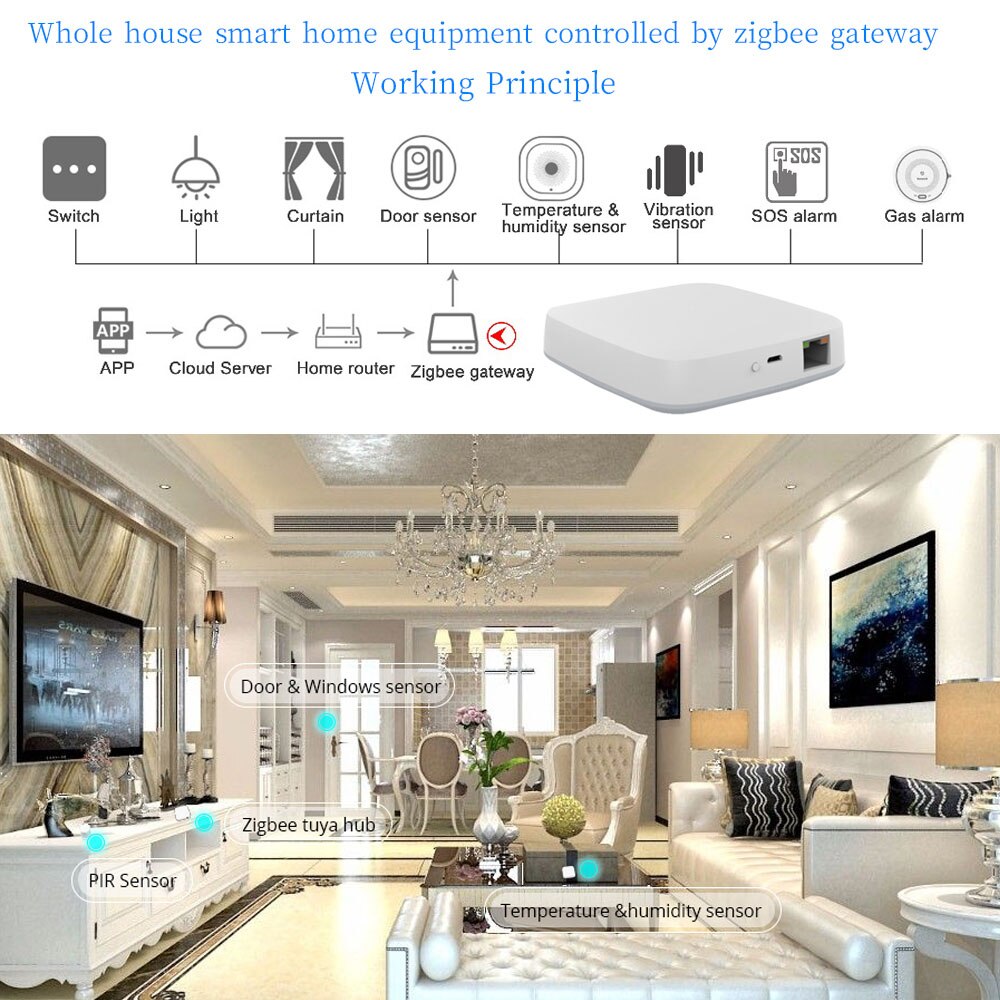 Zigbee wejście Tuya inteligentne centrum życia int... – Grandado
