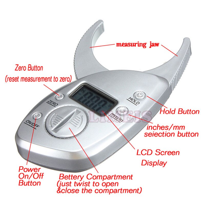 saling digital body fat caliper health monitor fat... – Grandado