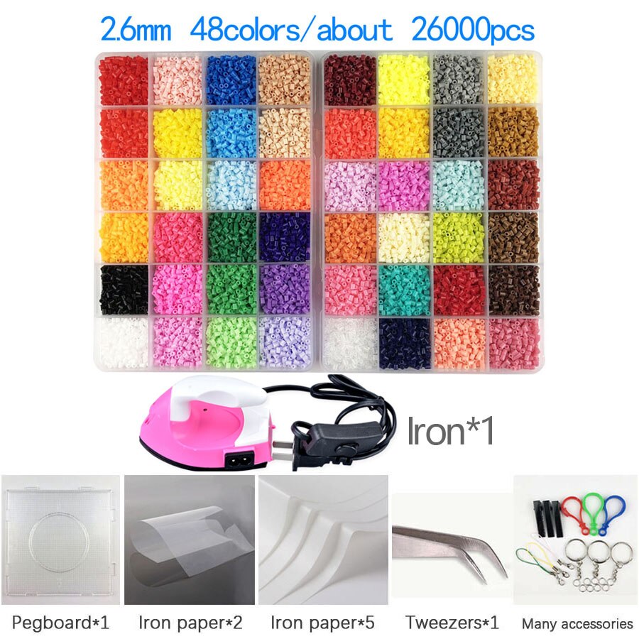 2.6mm/5mm Hama Beads Contains tool Iron Beads Perl... – Vicedeal