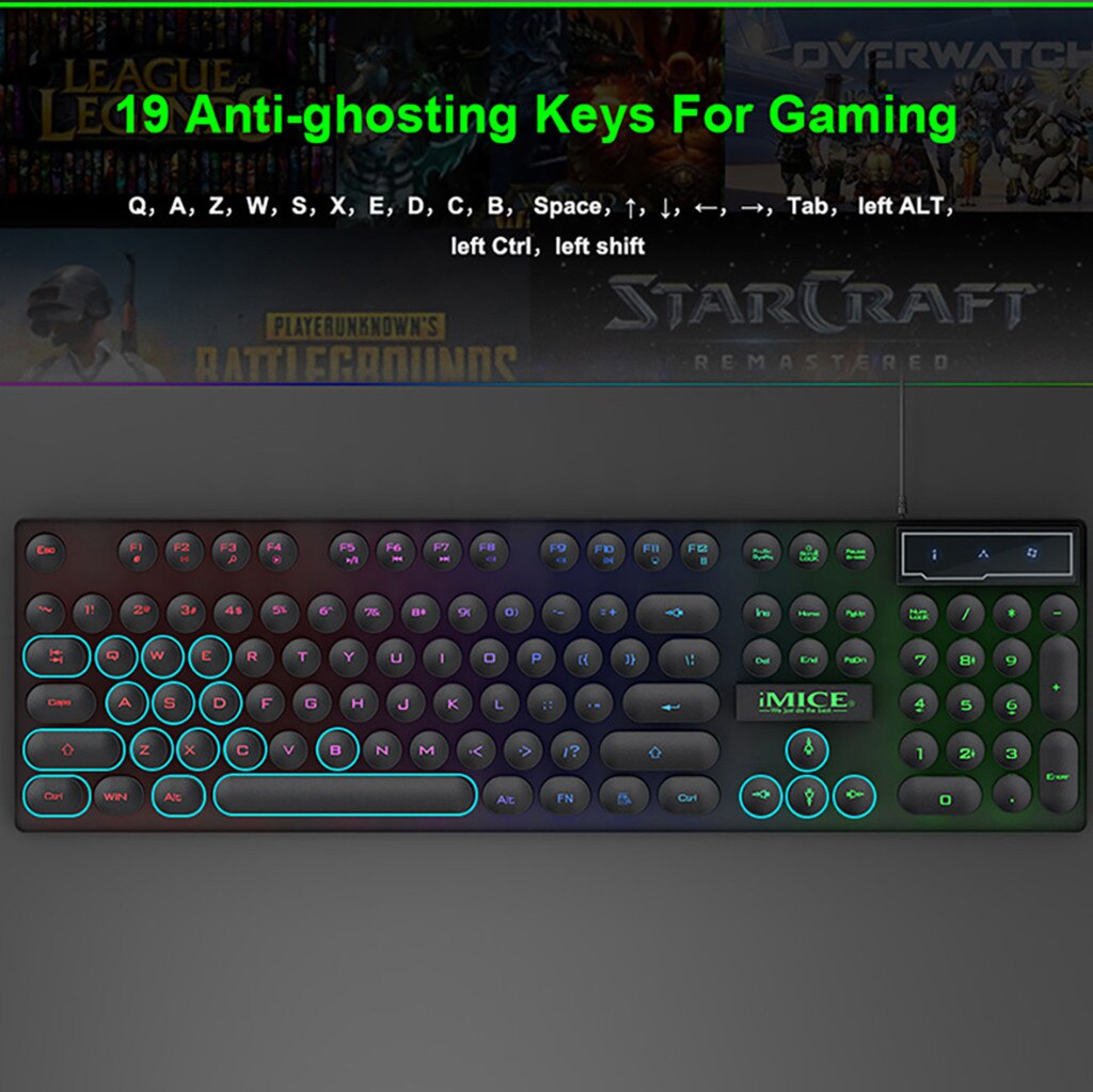 AK-800 Gaming Keyboard With LED Backlight RGB USB ... – Grandado