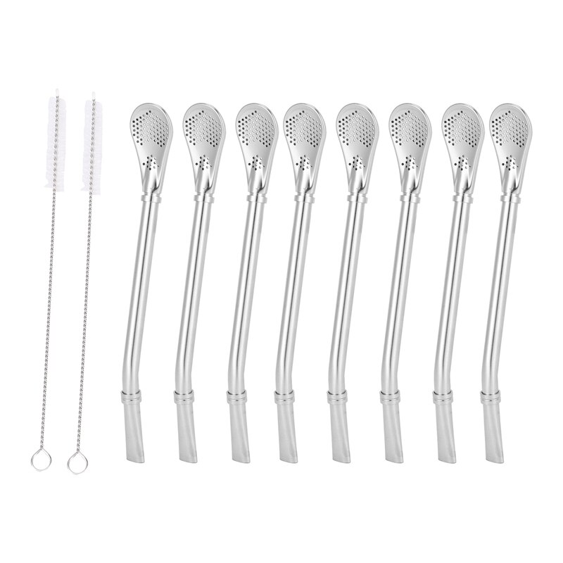 3In1 Stainless Steel Straw Spoons For Drinks,Reusa... – Vicedeal