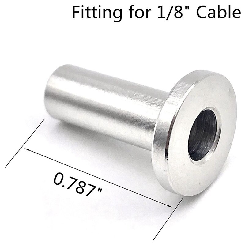 79Pcs Stainless Steel Protector Sleeves for 1/8 Inch Cable Railing Wood ...