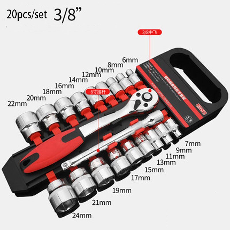 CR-V Ratelsleutel 1/2 "3/8" 1/4 "Wrench Tool Set S... – Grandado