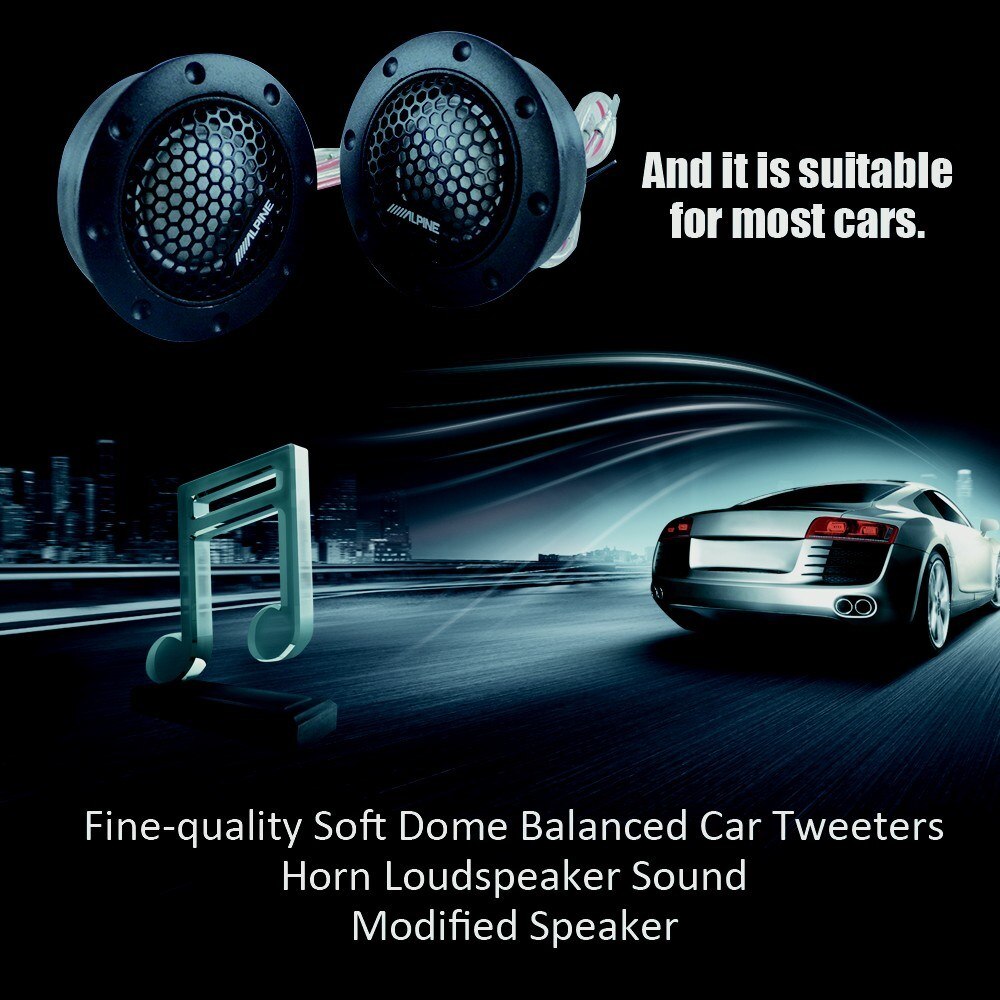 Soft-Dome Ausgewogene Auto Hochtöner Horn Lautspre... – Vicedeal