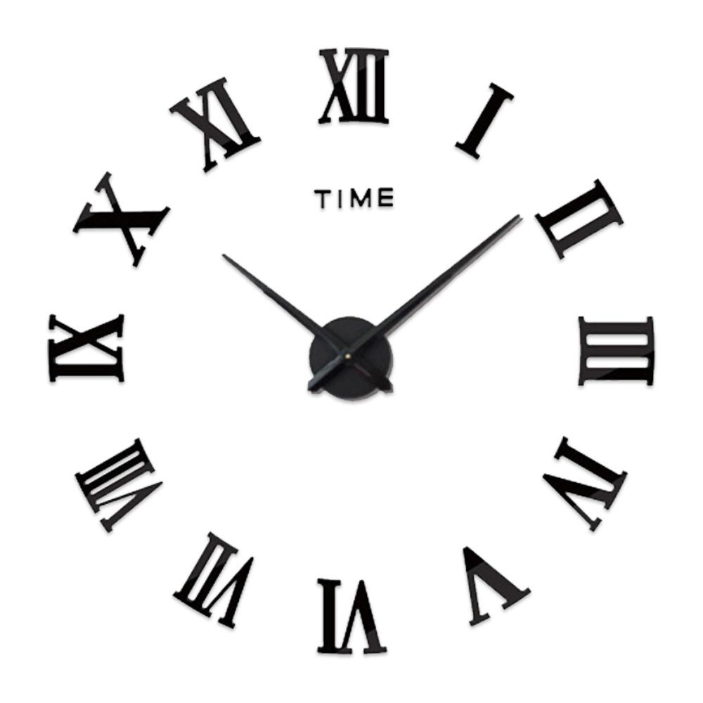 Roman Numerals Wall Clock Mirror Stickers DIY Deco... – Grandado