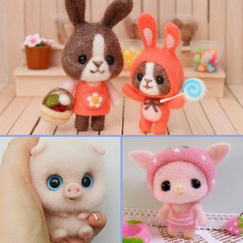 Lovely Animals Wool Felt Craft DIY Non Finished Po... – Vicedeal