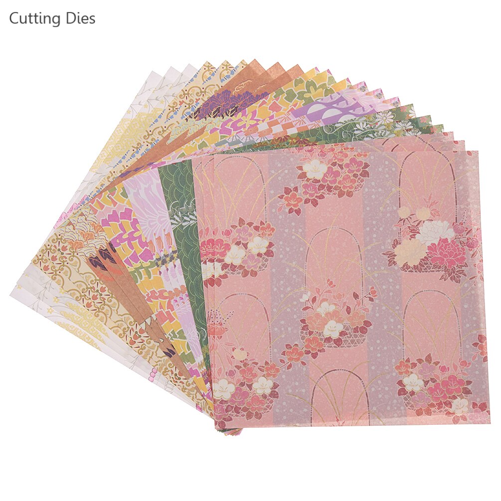 24 ark/lot vintage blomma bakgrund dekorativt papp... – Grandado