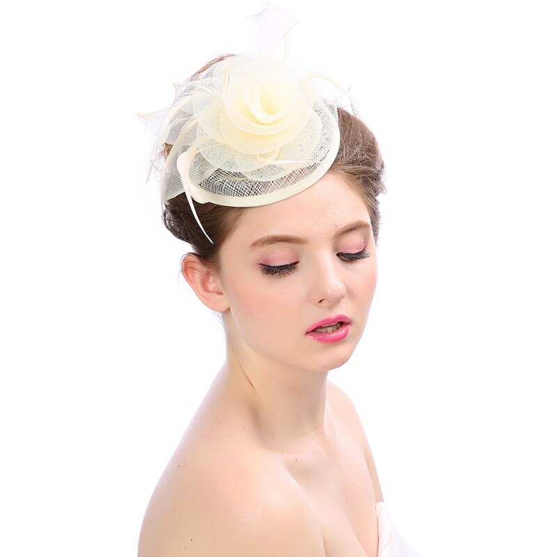 Chapeau de mariée en dentelle, couvre-chef de mari... – Grandado