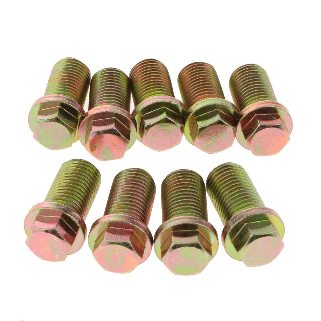 10Pcs Metal Engine Oil Pan Drain Screw Bolt Nut M1... – Grandado
