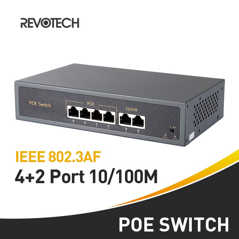4+2 4-Port 10/100M POE Switch 60W 48V Power over E... – Vicedeal