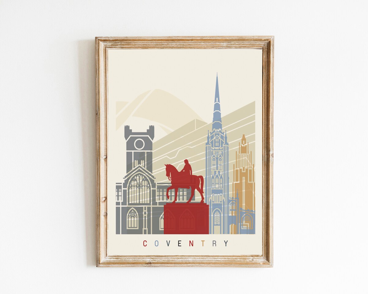 Coventry Skyline Poster- Lámina Artistica Decoraci... – Vicedeal