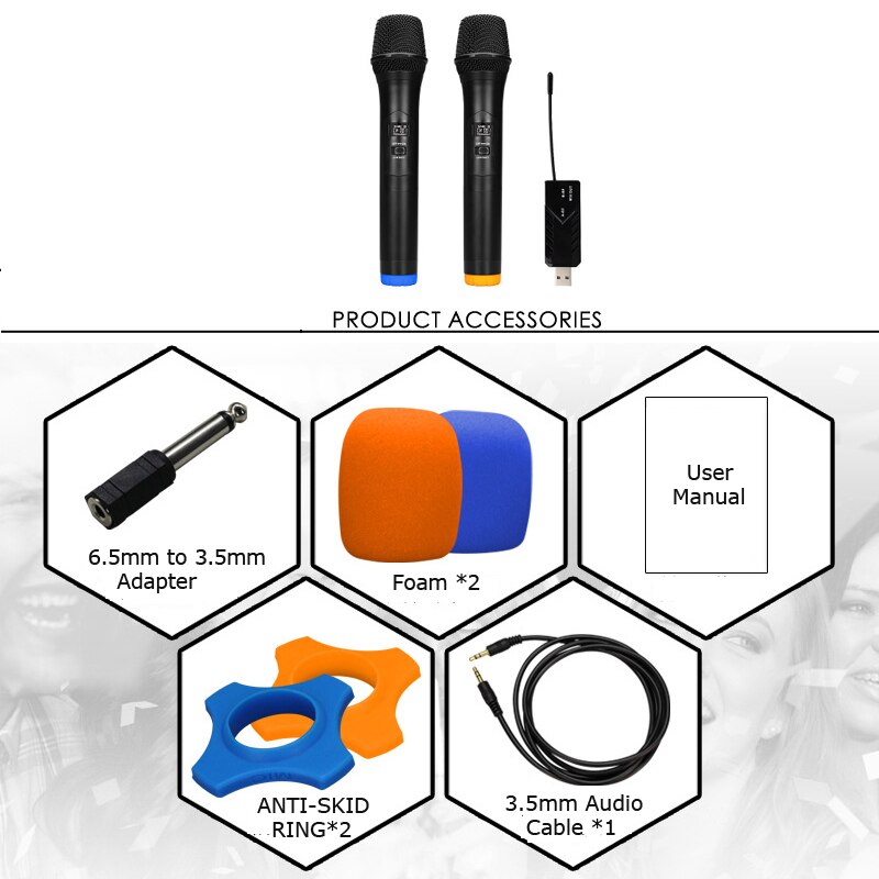 UHF Wireless Microphone with Receiver Microfone Ho... – Vicedeal