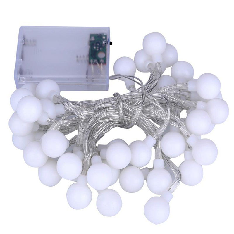 2m 5m 10m 20m LED Ball String Lights Battery Chris... – Grandado