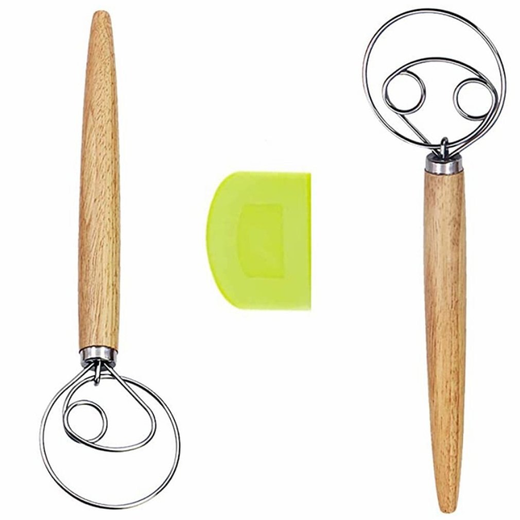 Houten Handvat Deeg Mixer Set Zelfklevende Tas Ver... – Grandado