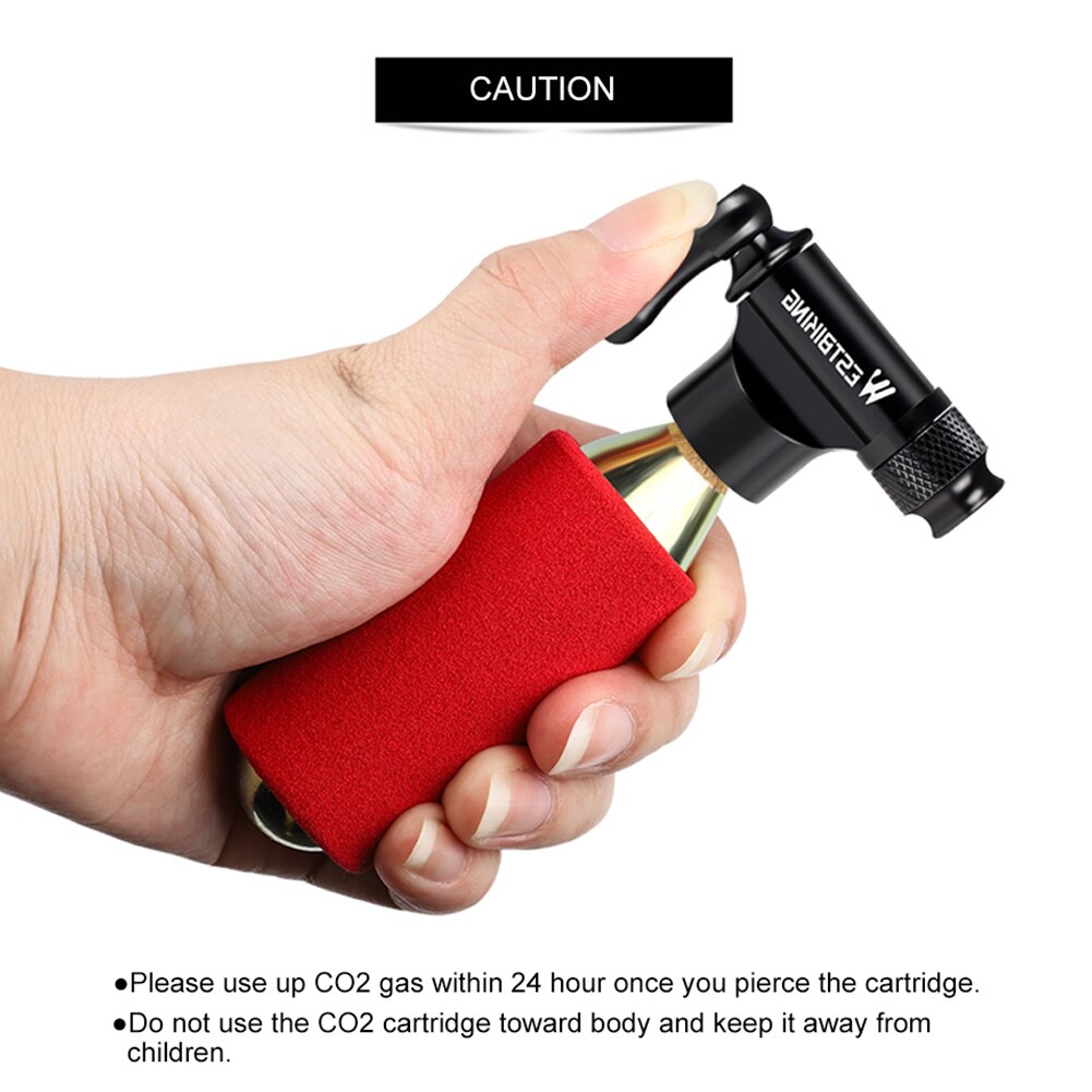 Portable Pistolet CO2 Mini Bicycle Air Pump Alumin... – Grandado