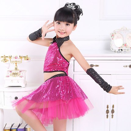 Children Sequin Jazz Dance Modern Dance Costume La... – Vicedeal