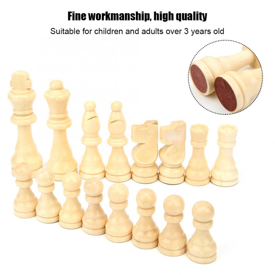 32Pcs Chess Piece Wooden Chess Piece Ches Children... – Grandado