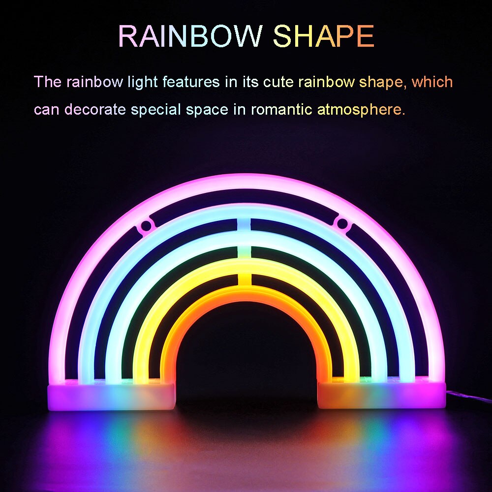 PVC Rainbow Neon Sign LED Rainbow Light Lamp For D... – Vicedeal