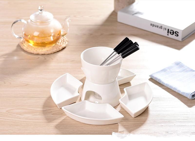 Mini Chocolate Fondue Set With Plate Two-layer Por... – Grandado
