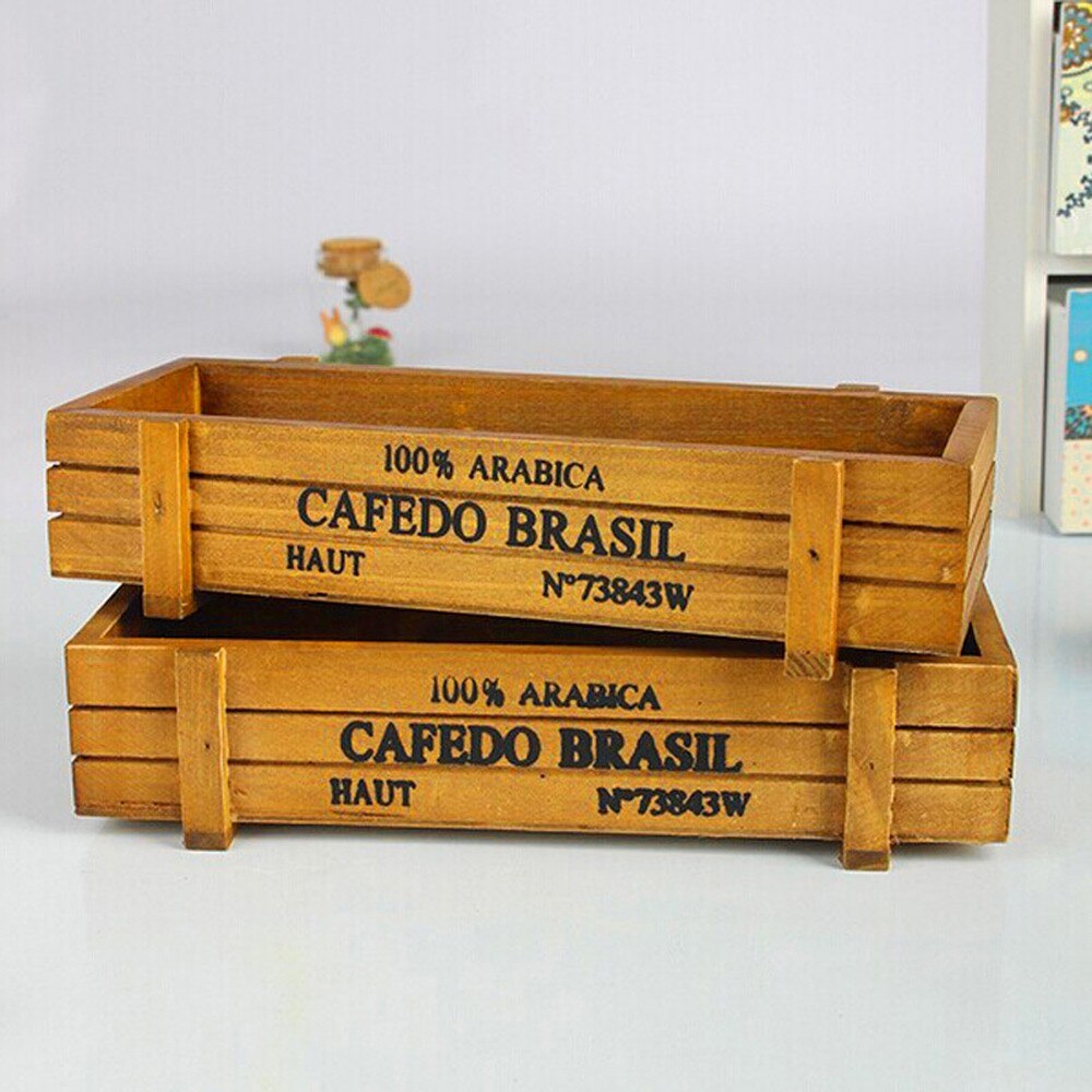 Vintage Wooden Boxes Crates Flower Plant Kitchen T... – Grandado