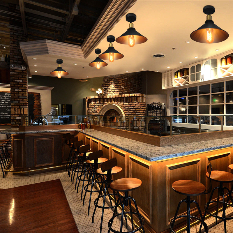 E27 Decke Lichter Loft Vintage Runde Retro Decke L... – Grandado