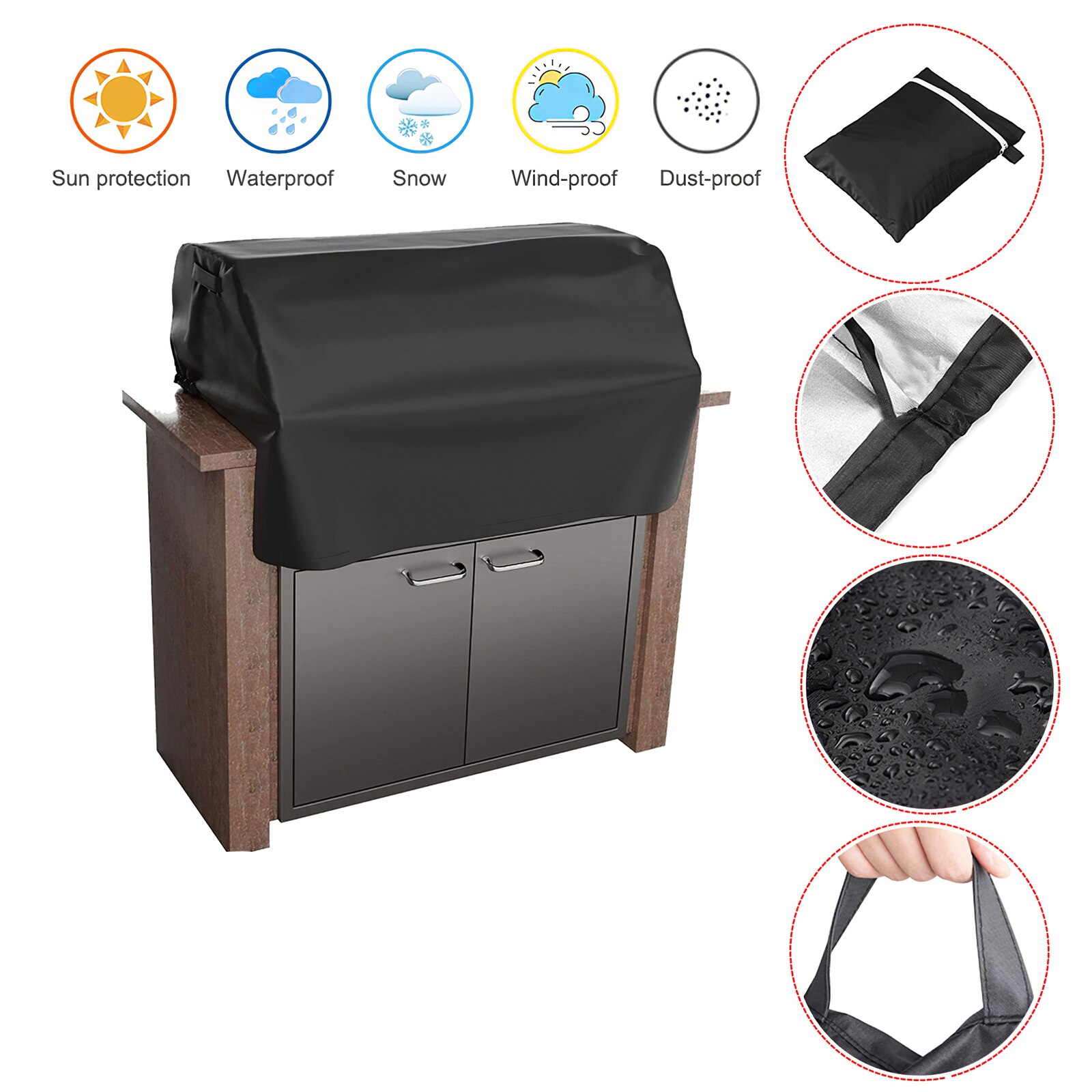 Anti-Uv Bbq Cover Waterdichte Grill Top Cover Keuk... – Grandado