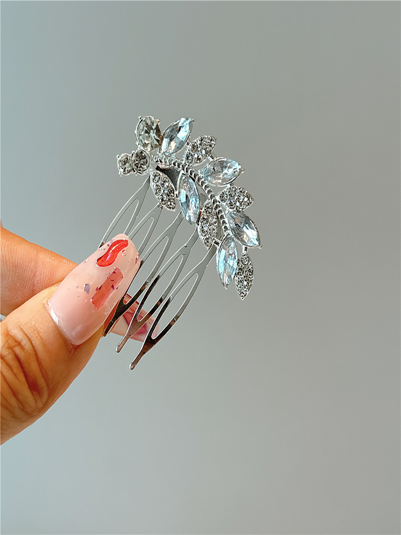Luxus Strass Haar Blume Blatt Kleine Haar Kämme Pa... – Vicedeal
