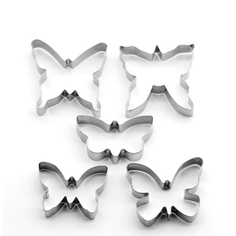 5 Stks/set Vlinder Vorm Cookie Cutter Diy Rvs Klei... – Vicedeal