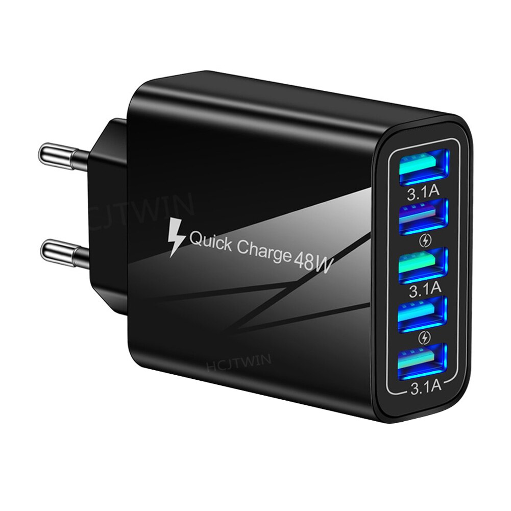 Draagbare 48W Usb Mobiele Telefoon Oplader Adapter... – Vicedeal