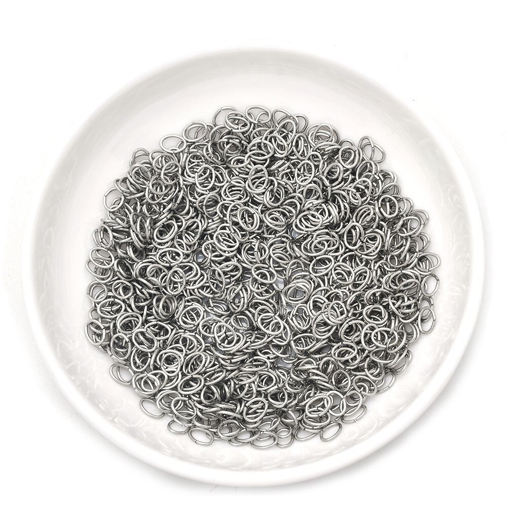 100Pcs/Lot Stainless Steel Open Oval Jump Rings Ch... – Grandado
