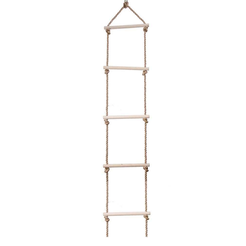 Outdoor Indoor Scala di Corda Con 6 In Legno Pioli... – Grandado