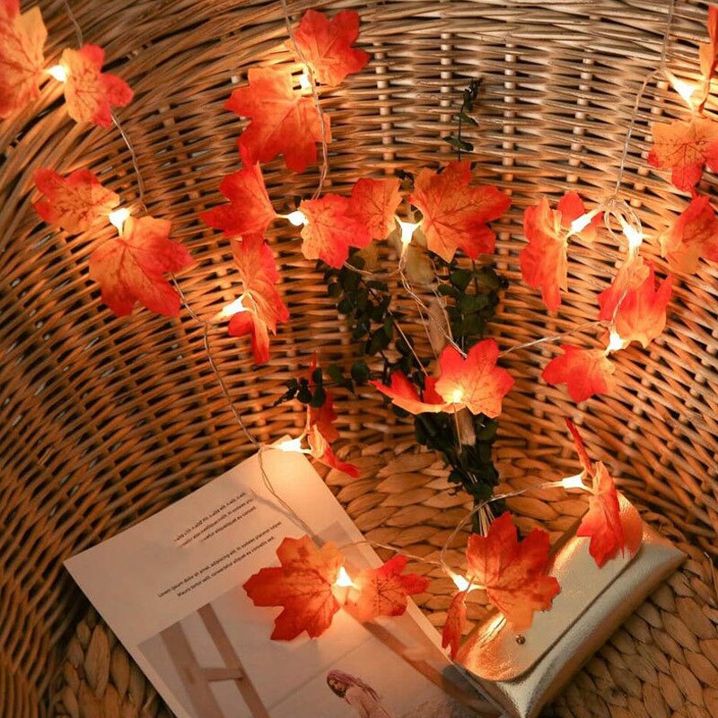 Leds Maple Leaf Fairy Stringlight Fall Garland Lam... – Vicedeal