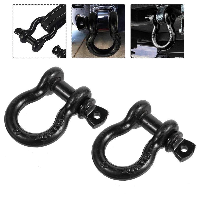 2 Pcs D Ring Shackles Tow Winch Shackles Recovery ... – Vicedeal