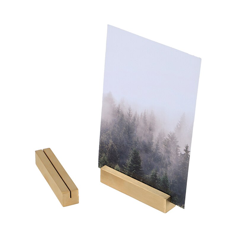 Brass Card Display Stand Geometric Photo Clip Labe... – Grandado