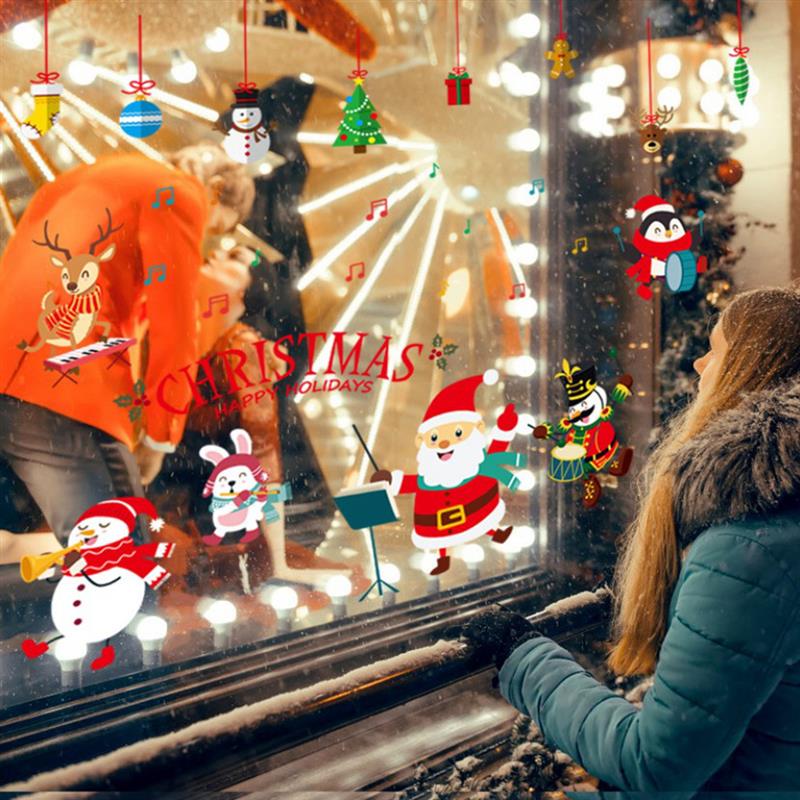 Christmas Window Stickers Musical Notes Colorful W... – Vicedeal