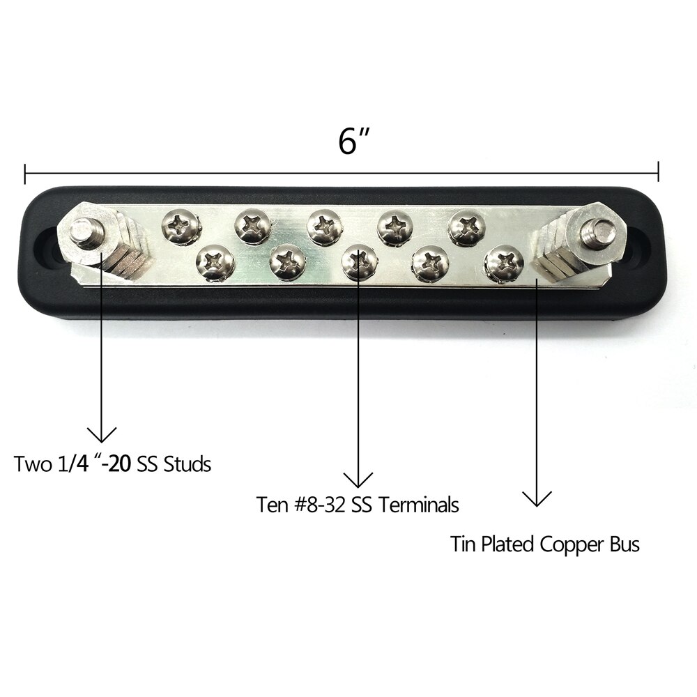 48 V 150A 10way Busbar met Terminal Connector Kits... – Vicedeal