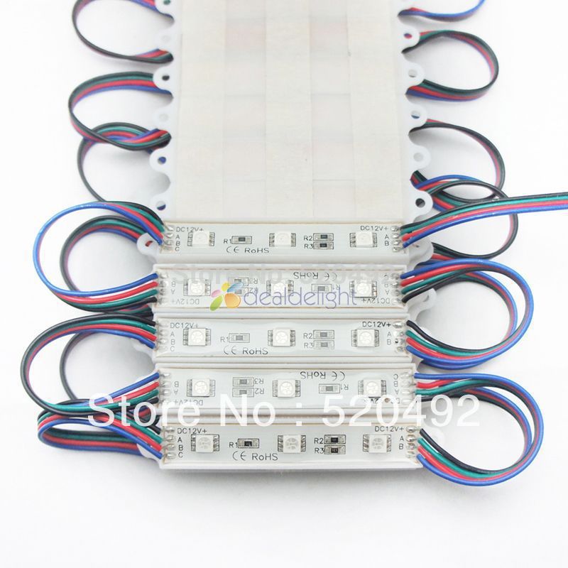 20 stks 5050 SMD 3 Leds RGB Waterdichte LED Module... – Grandado