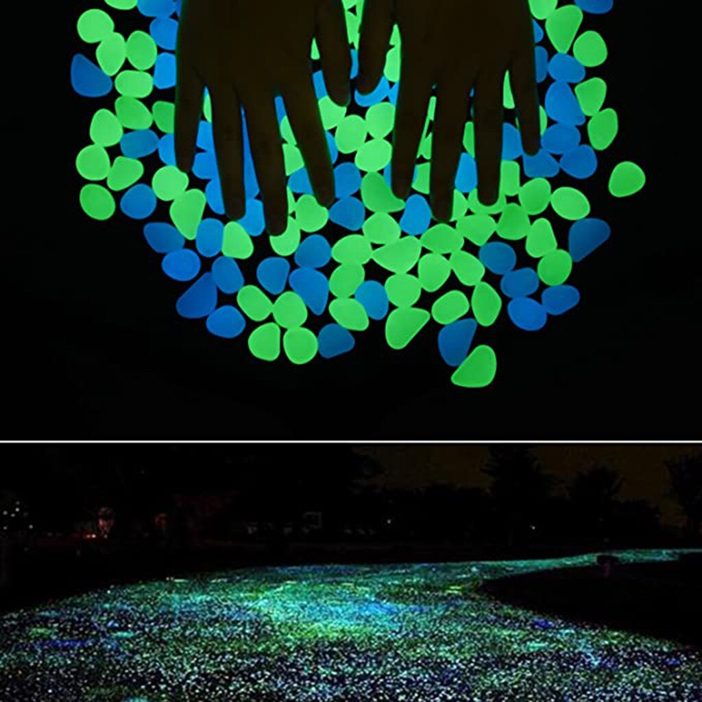 300 pcs Stones Glow In The Dark Garden Pebbles Glo... – Grandado